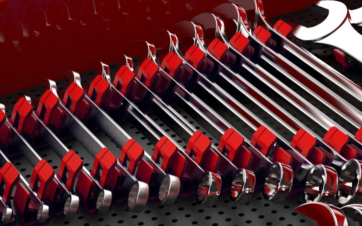 Toolgrid Medium SAE Wrench Holder Kit (TGH-02PS)