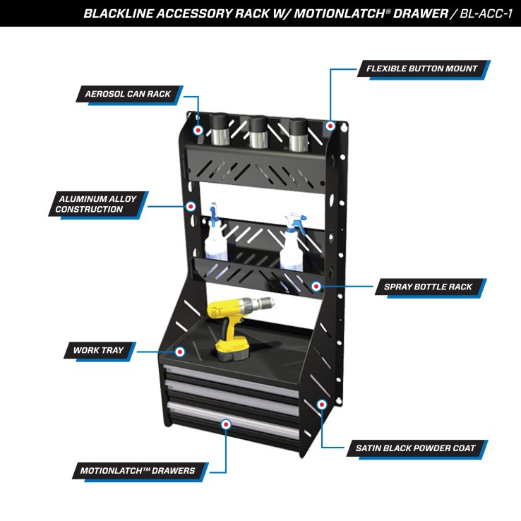 Drawer Cabinet w/Accessory Rack
