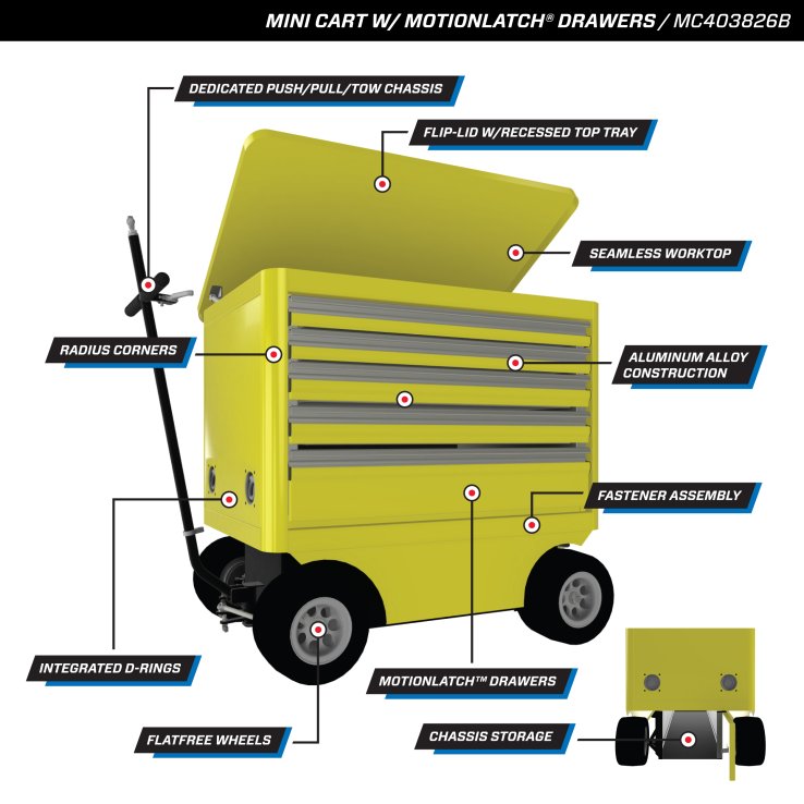 Mini Cart w/ MotionLatch® Drawers