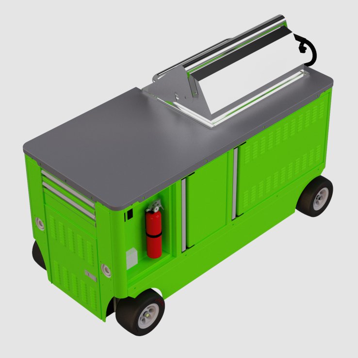 Grill Cart - Lime Green