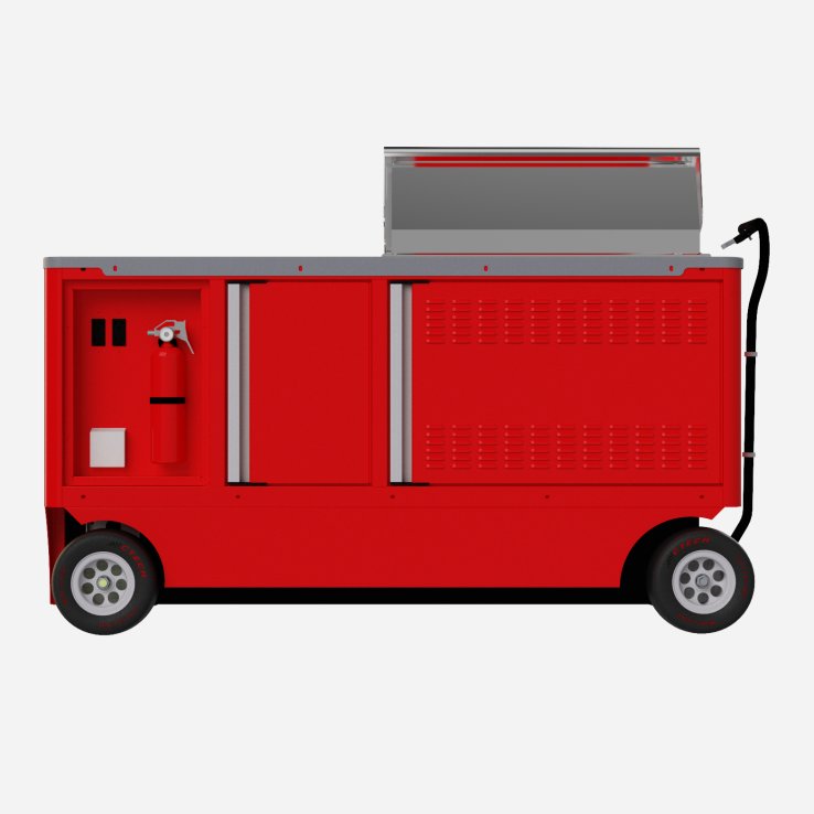 Grill Cart - Fire Engine Red