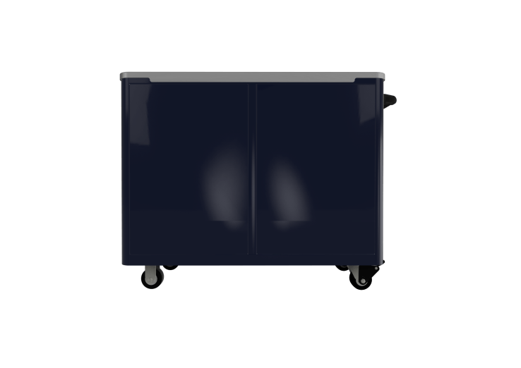 Two Opening Caster Cart w/ MotionLatch® Drawers - Midnight Blue