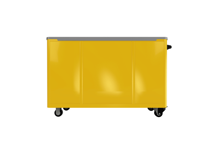 Three Opening Caster Cart (60") - Cat Yellow