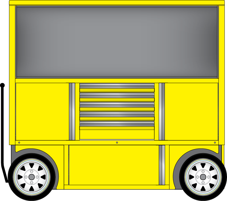 72" Crew Chief Cart w/ Nitrogen Cradle