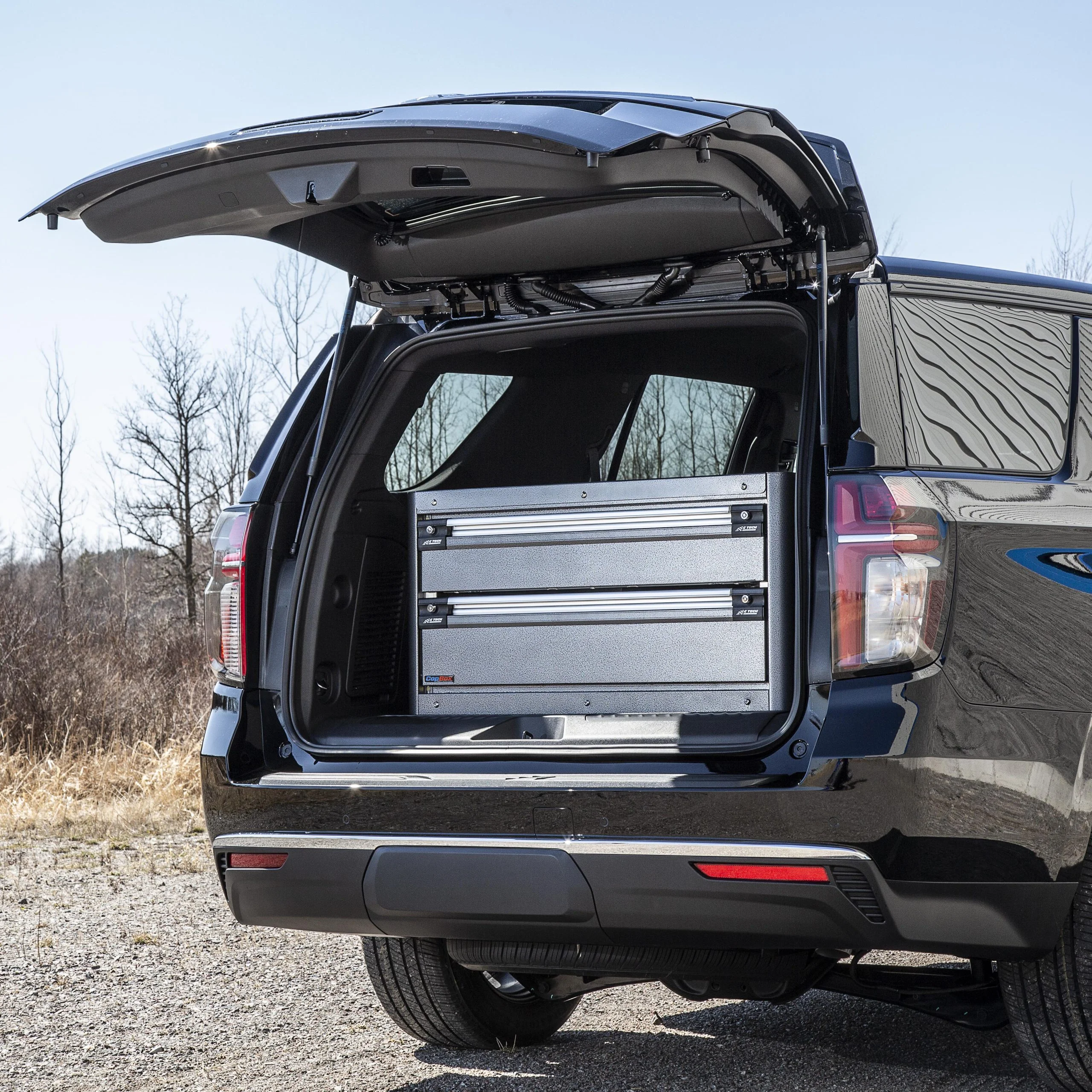 police car interior setup