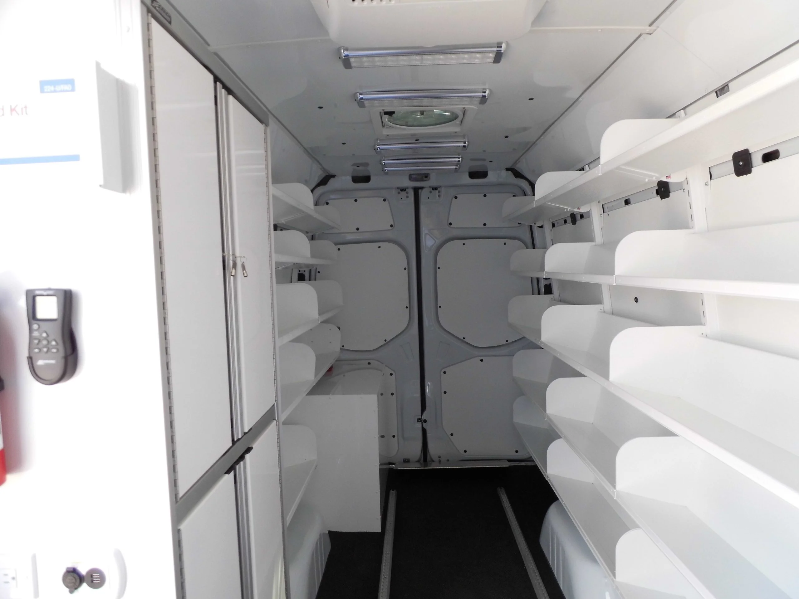 white box van racking